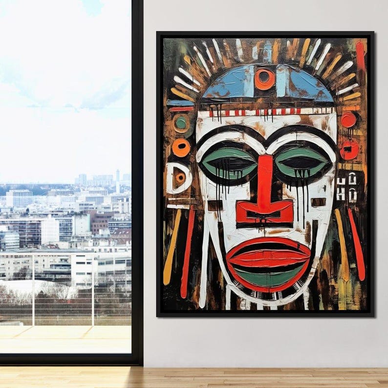 Tribal Mask 17 - Sakeem Gibbs | African Art | Colorful Abstract Mask ...