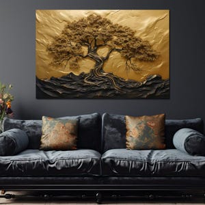 Golden Tree of Life: Gold Wall Art | Nature Home Decor | Spiritual ...