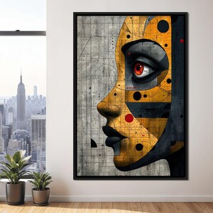 Mechanized Visage Unveiled - Cole Williams | Abstract Art | Futuristic ...