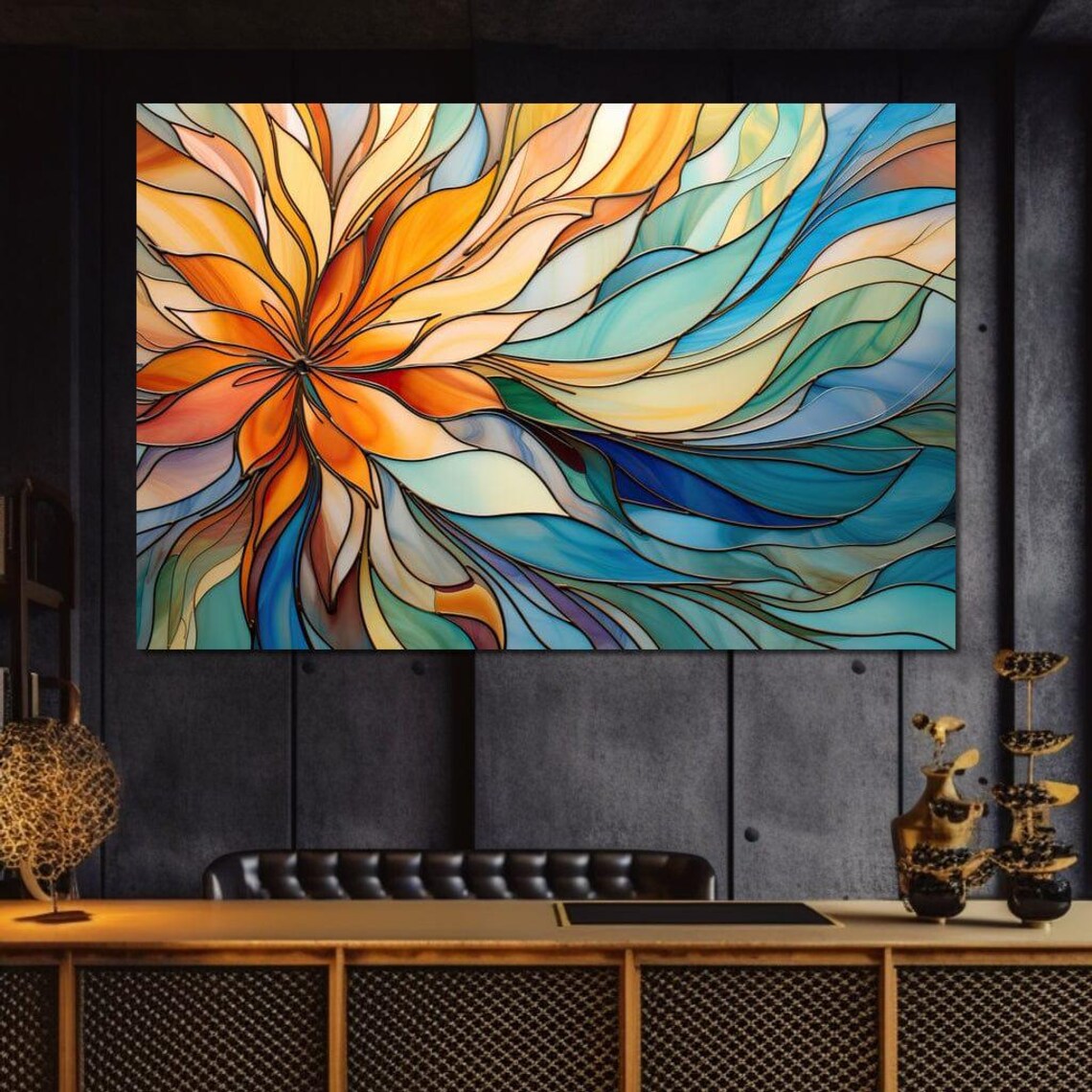Amber Waves of Petal Patterns - Cole Williams | Vibrant Floral Wall Art ...