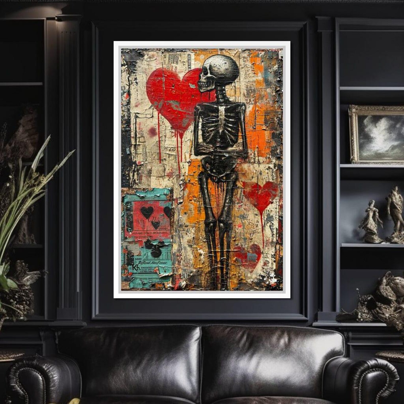 Romantic Skeleton 1 - Raven Blackwood | Gothic Decor | Heart Art ...