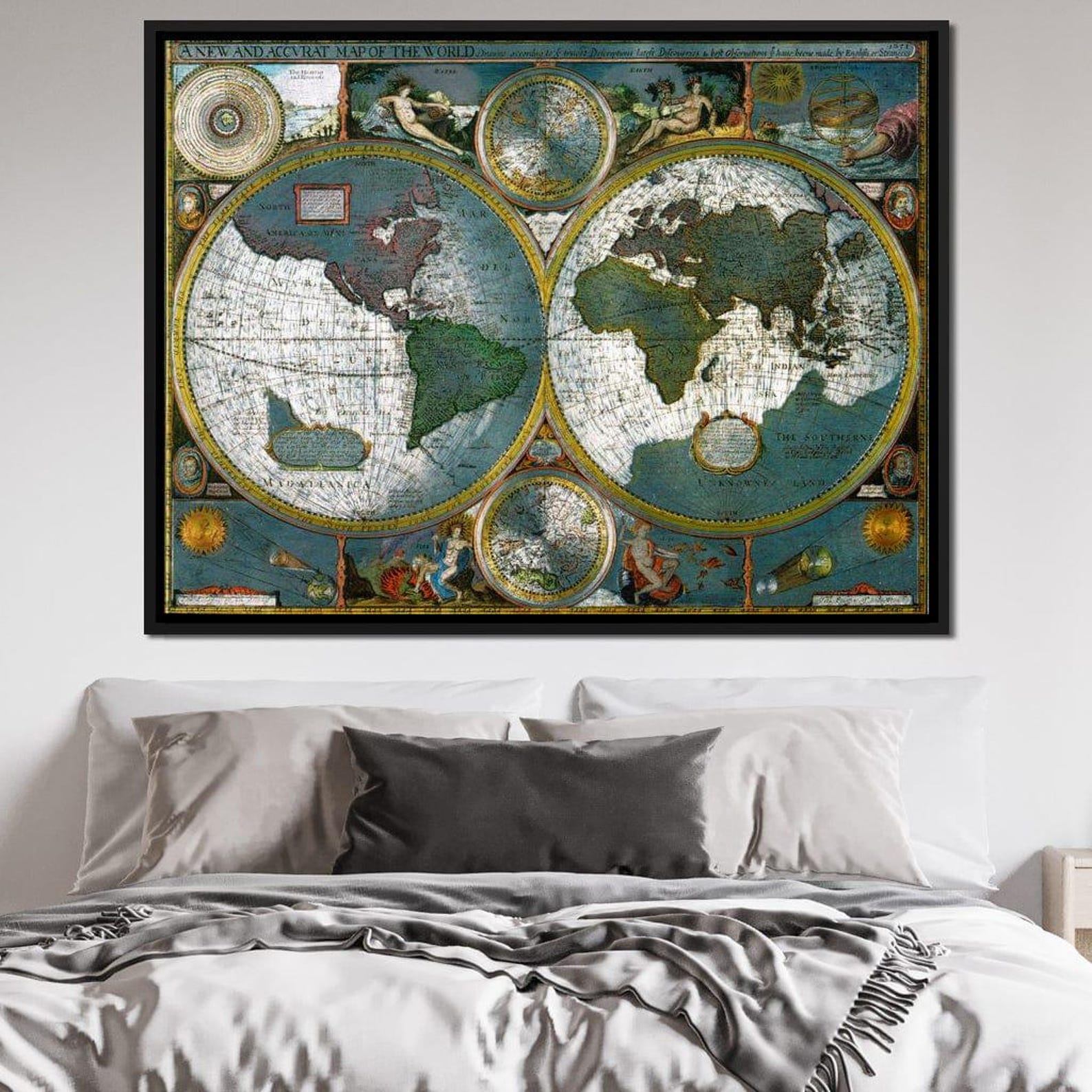Ancient Historical Map of the World | Vintage Map Wall Art | Global ...