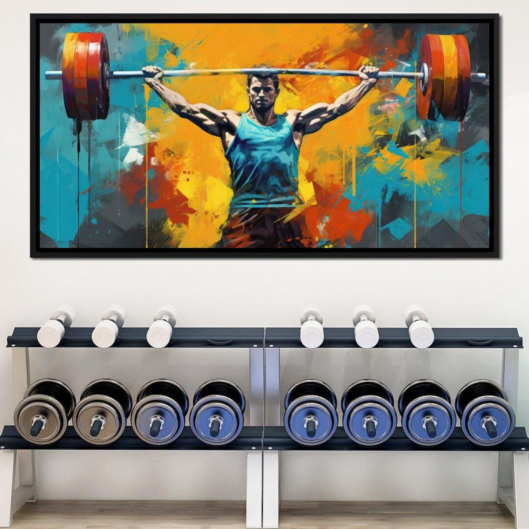 Lifting Weights: Gym Wall Decor Fitness Art Print Workout Motivation ...