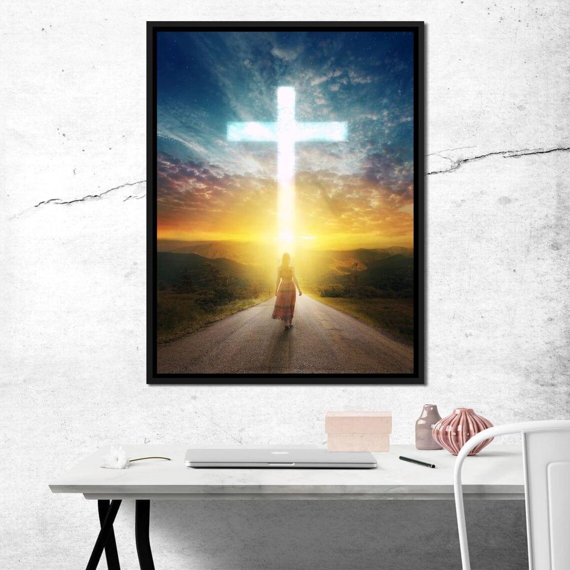 Faith Road: Inspiring Christian Wall Art | Spiritual Decor | Sunset ...