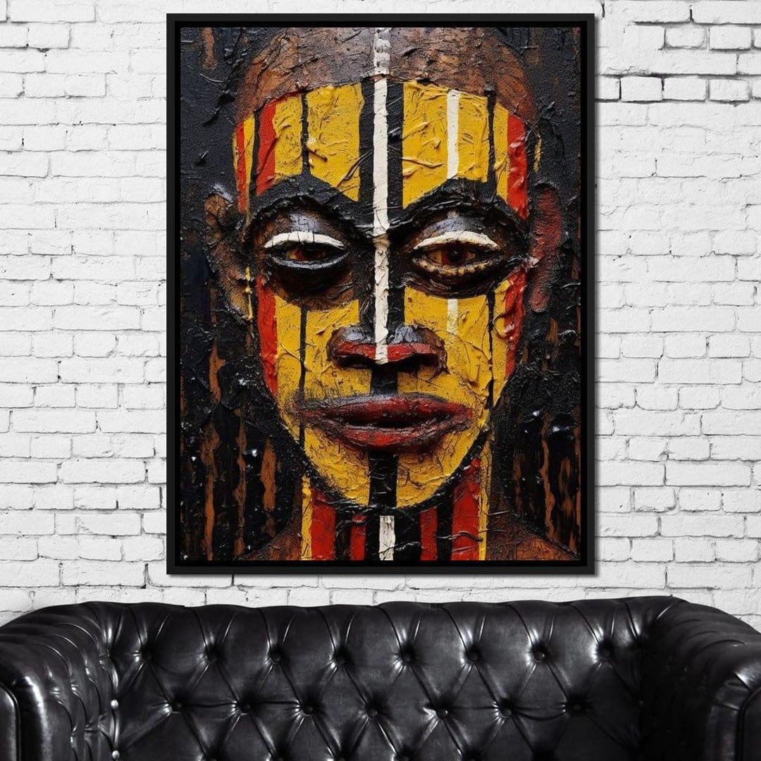 Tribal Mask 09 - Sakeem Gibbs: African Art, Bold Colors, Ethnic Decor ...