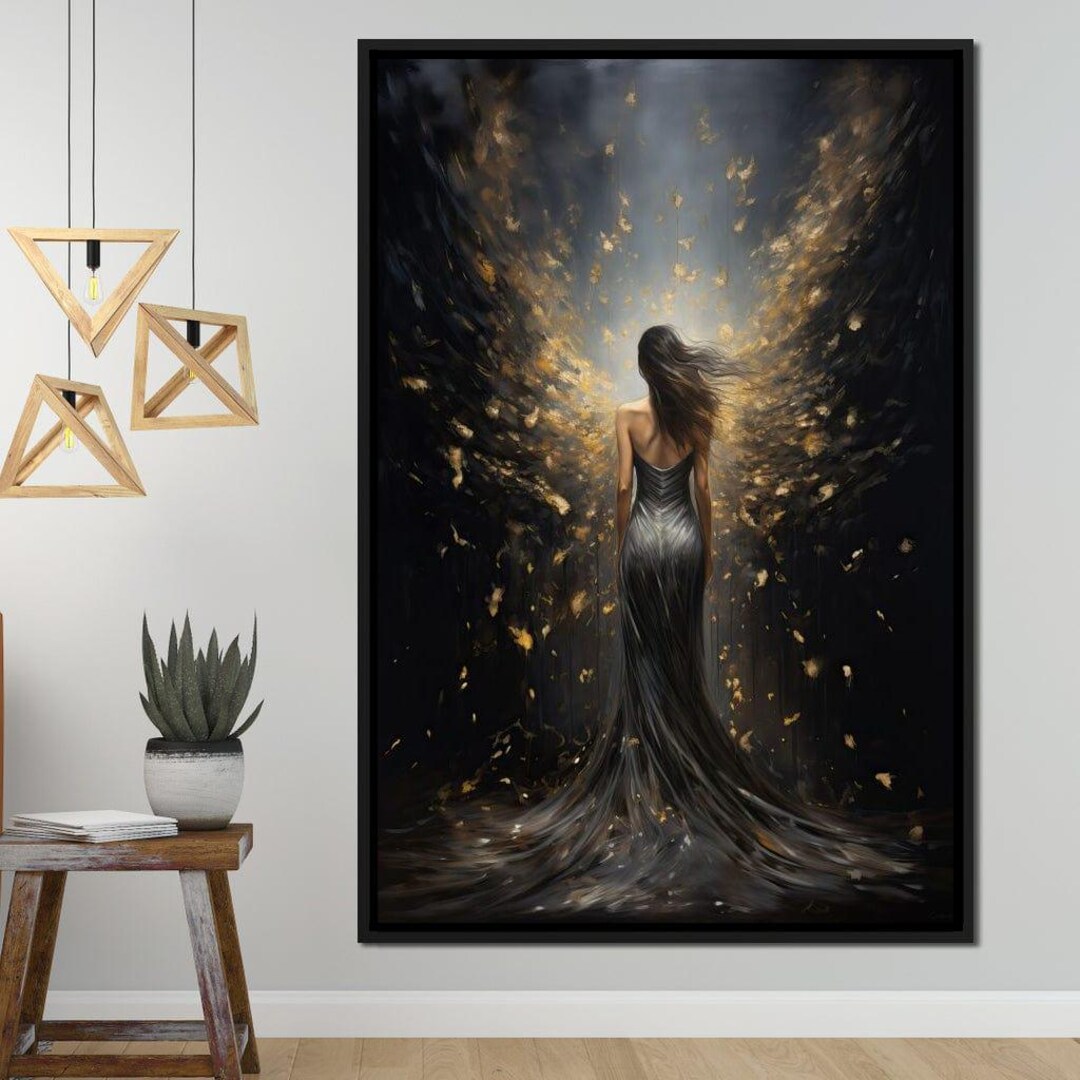 Ethereal Dream of a Starlit Muse: Feminine Fantasy Art, Modern Wall ...