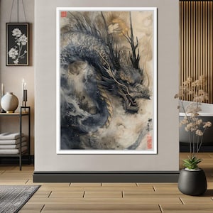 Mystic Dragon Tempest: Dragon Art | Asian Wall Art | Mythical Creature ...