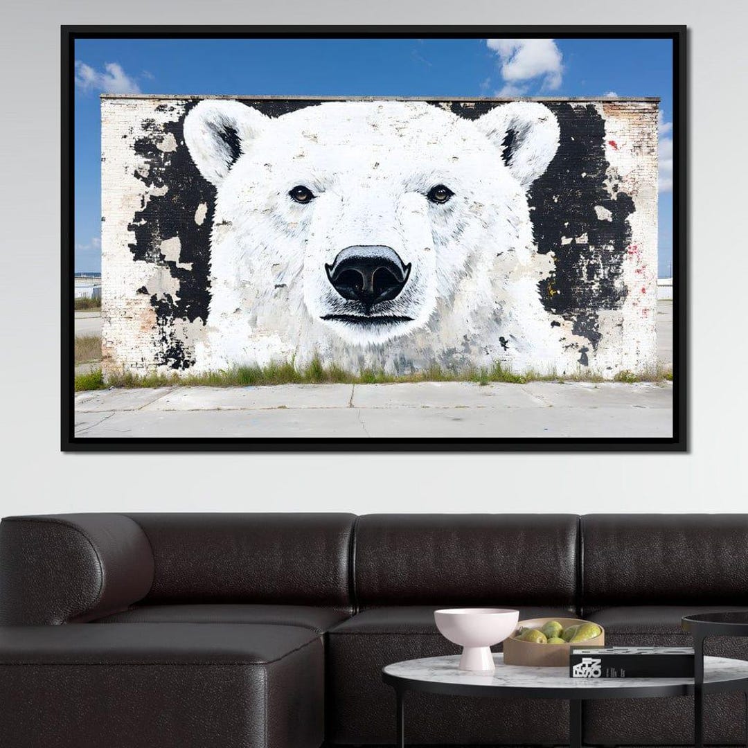 Street Art - Polar Bear: Urban Wildlife Mural | Home Decor | Arctic ...