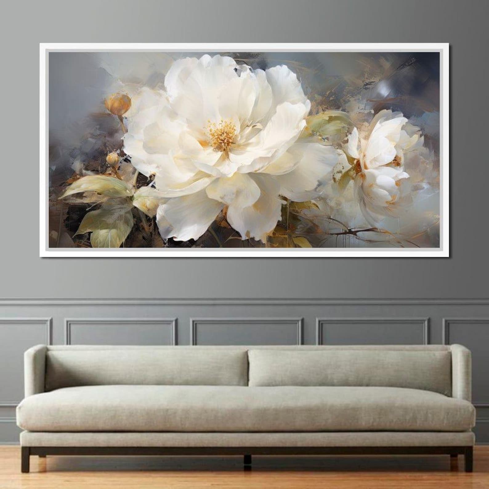 Ethereal Peony Essences: Floral Wall Art | Elegant Decor | Botanical ...