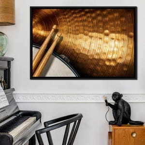 Percussionist: Drum Art | Golden Drums | Music Decor | Rhythm Wall Art ...