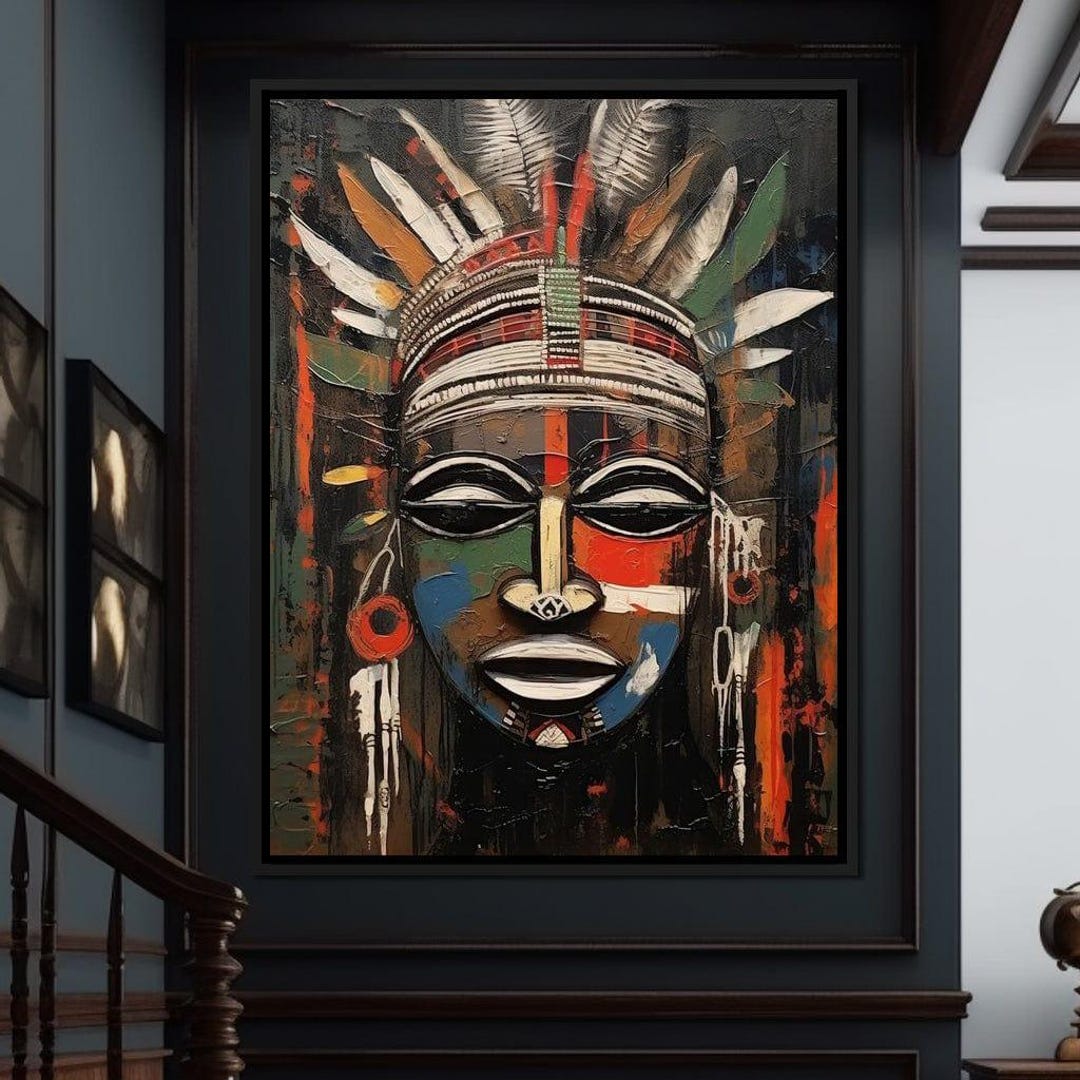 Tribal Mask 14 - Sakeem Gibbs | African Art | Vibrant Colors | Home ...