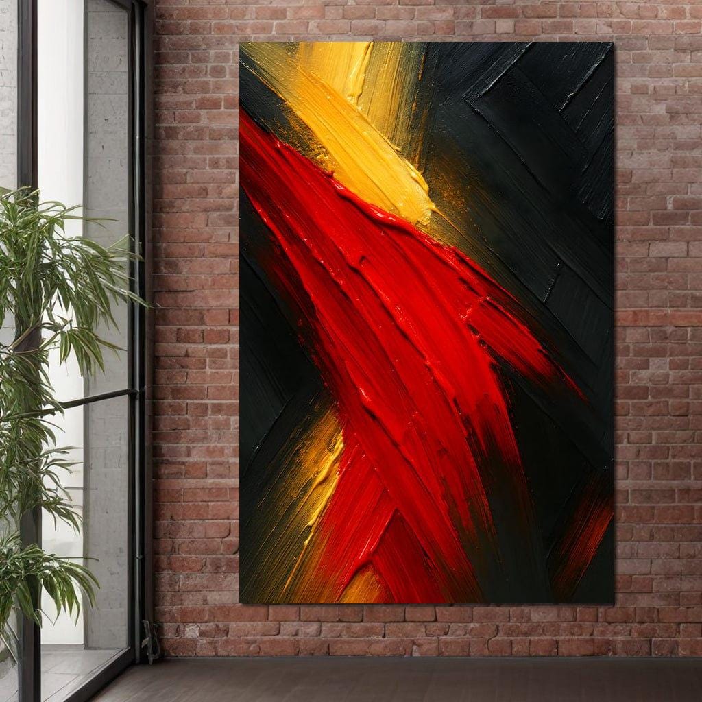 Fiery Fusion of Passion: Energetic Home Decor | Bold Abstract Art ...