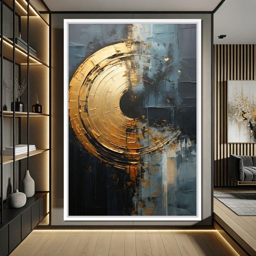 Abyssal Echoes in Gold Tanni Cylon Canvas Art Modern Wall Decor Black ...