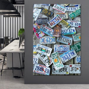 License Plates: Colorful Travel Theme Wall Decor | Unique Home Decor ...