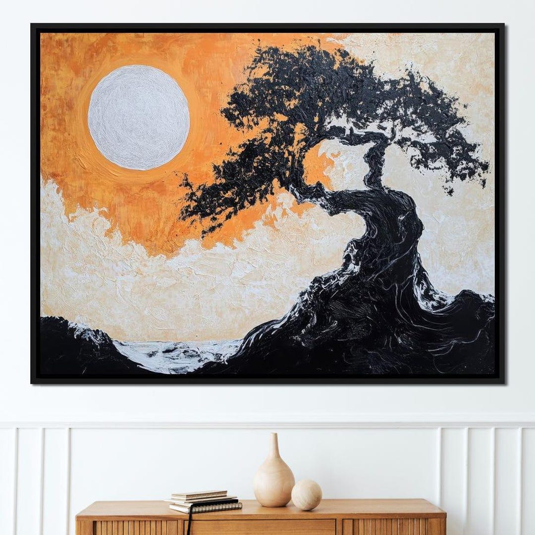 Eternal Sunrise Echo: Nature Print Wall Art | Minimalist Home Decor ...