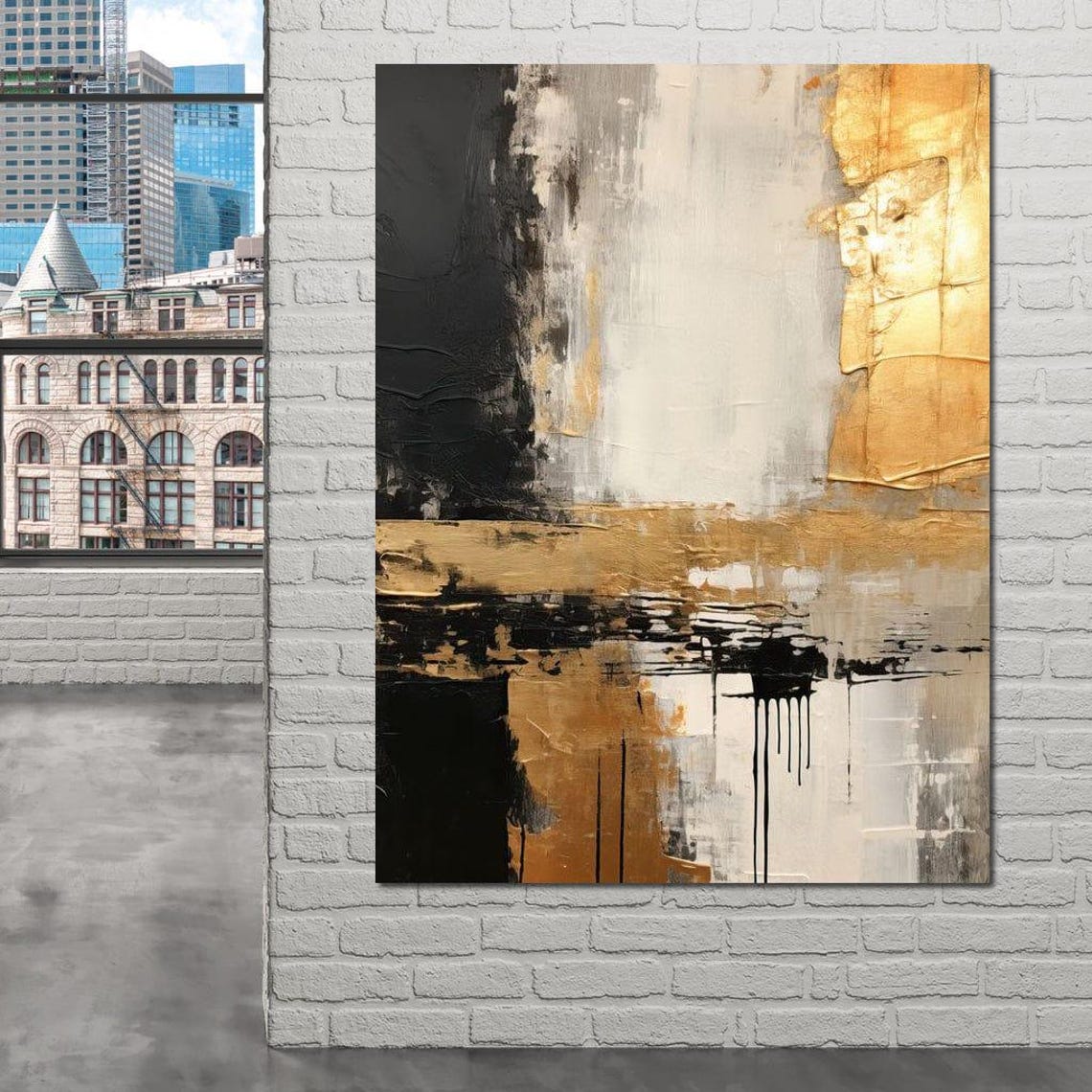 Gold Amber Shades: Luxury Abstract Art | Modern Wall Decor | Elegant ...