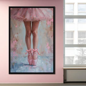 Ballet Dreamscape in Rose Tones: Elegant Ballerina Print | Home Decor ...