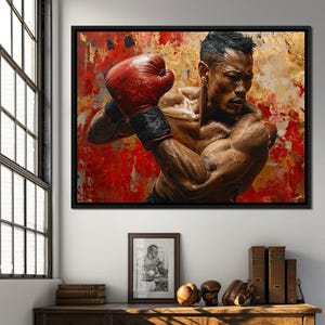 Ember of the Pugilist Spirit: Boxing Art | Fighter Decor | Athletic ...