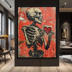 Romantic Skeleton 8 - Raven Blackwood: Skeleton Love Art | Gothic Wall ...