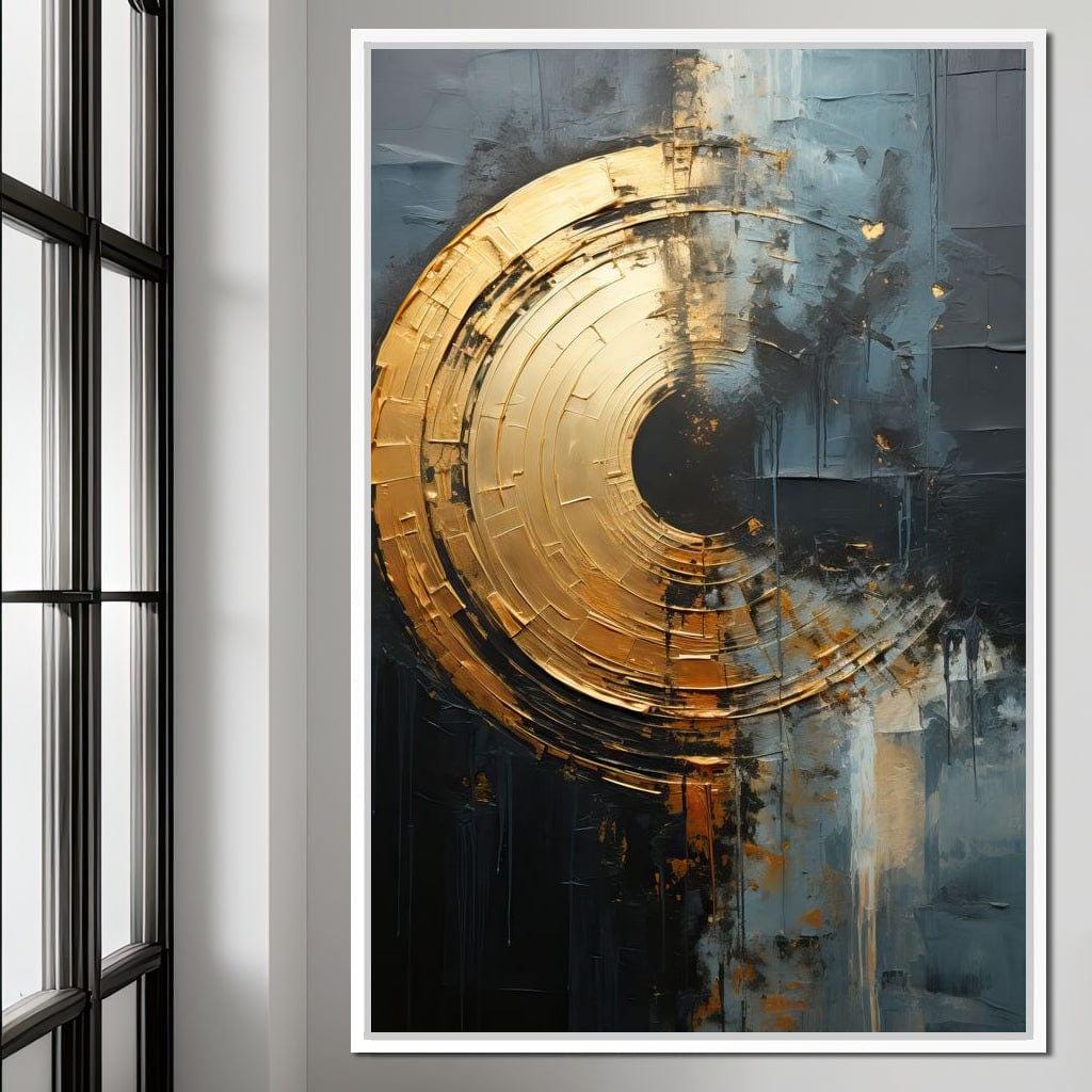 Abyssal Echoes in Gold Tanni Cylon Canvas Art Modern Wall Decor Black ...