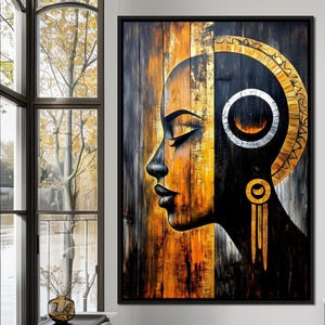 Golden Eclipse Portrait Journey: African Art | Modern Home Decor ...