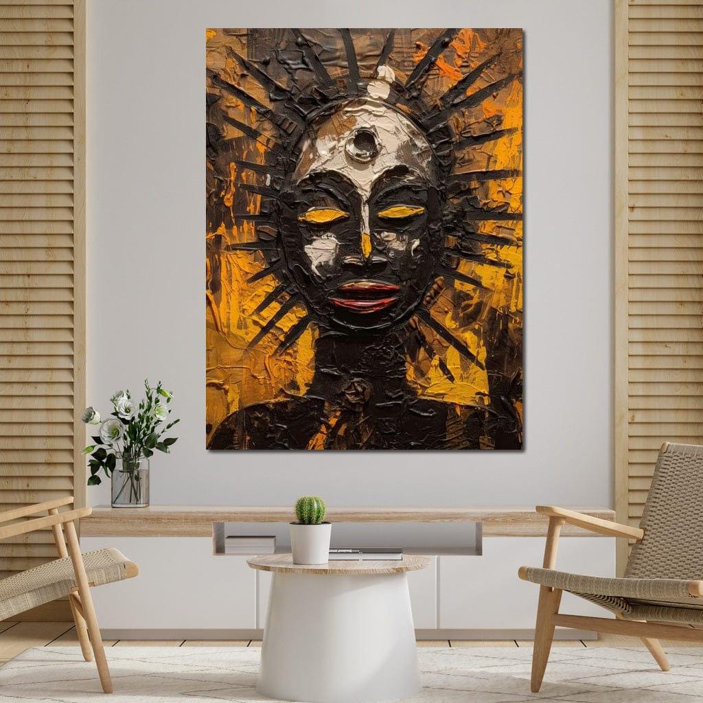 Tribal Mask 03 Sakeem Gibbs: African Mask Art Textured Painting Bold ...