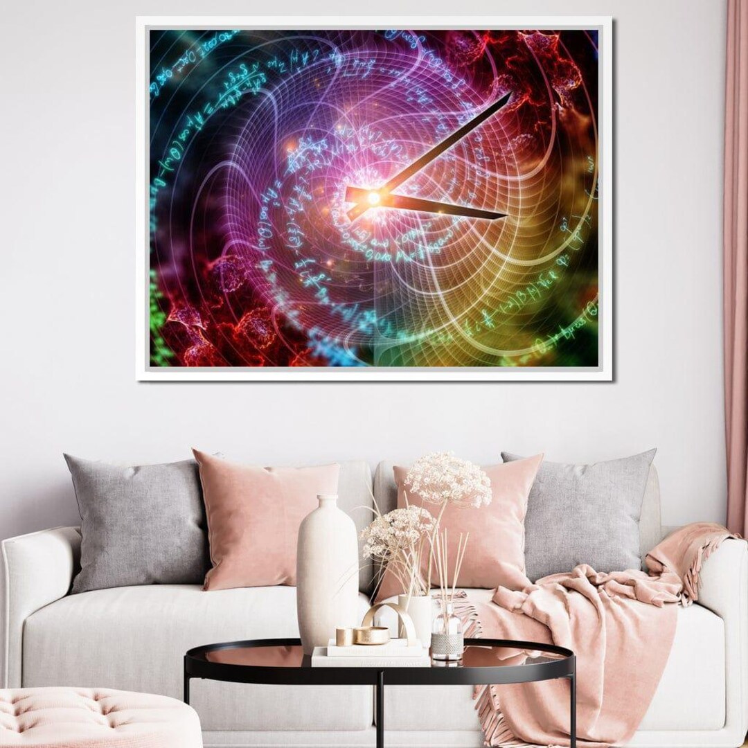 Spacetime Clock: Modern Home Decor | Psychedelic Art | Abstract Clock ...