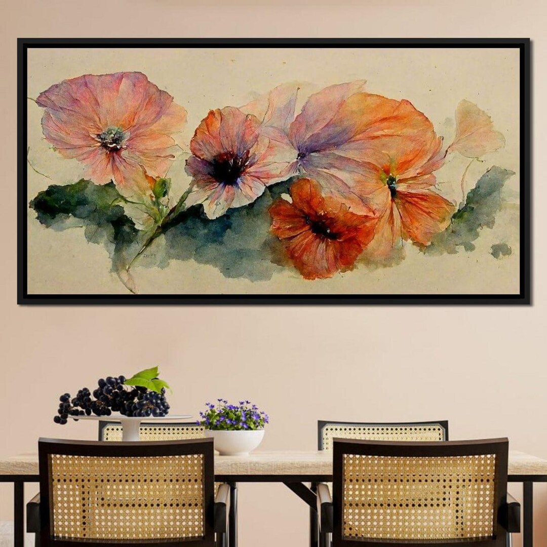 Watercolor Flowers: Botanical Art | Floral Wall Decor | Vibrant ...