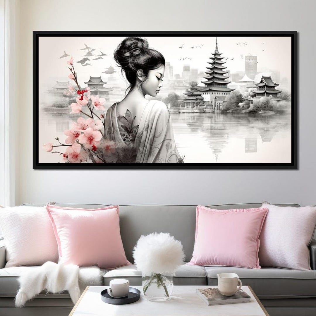 Ethereal Geisha Serenity - Geisha Nina: Elegant Wall Art | Asian Decor ...