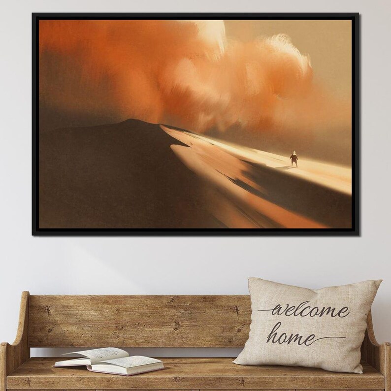 Sandstorm: Desert Scene Art | Abstract Landscape | Modern Wall Art ...
