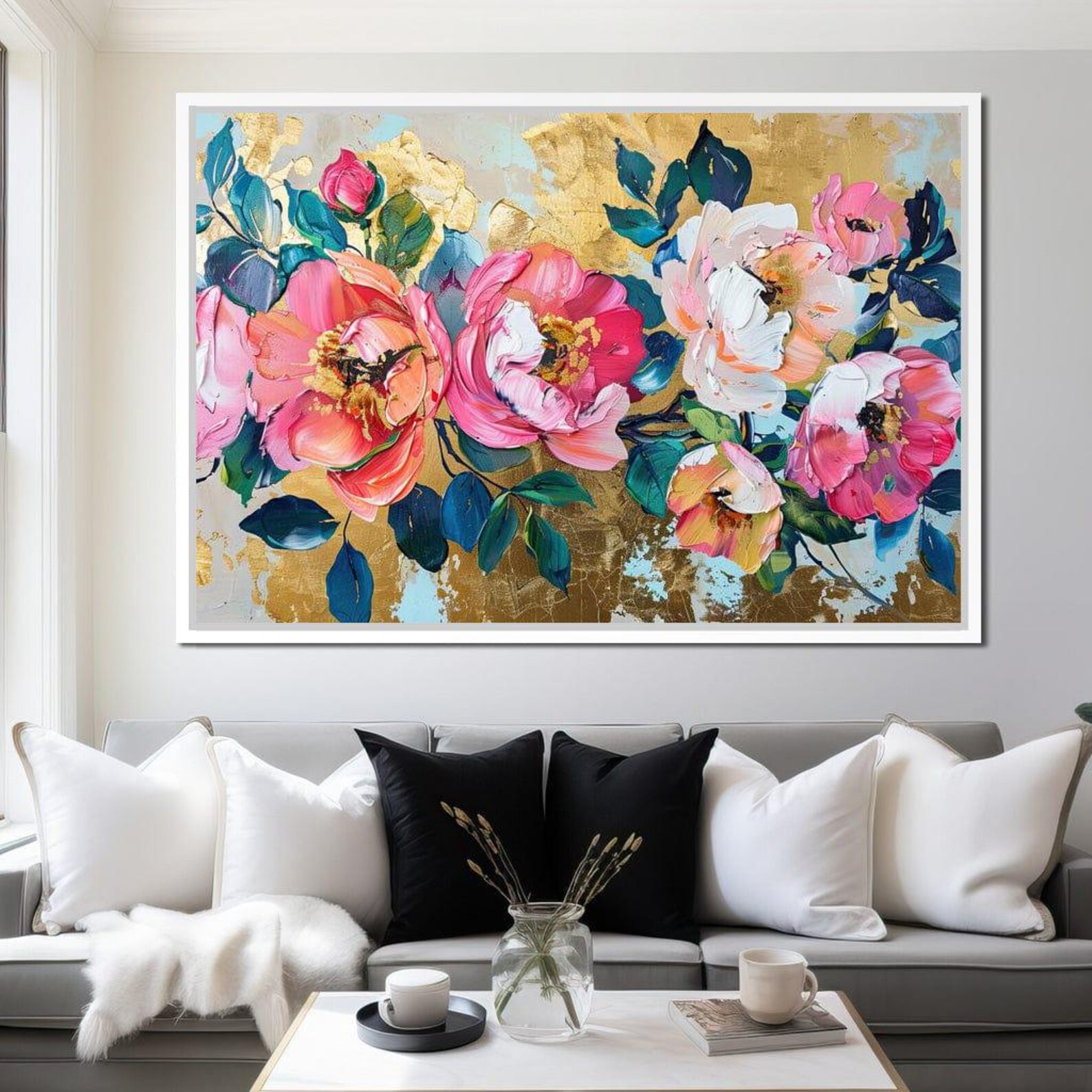 Golden Royal Flowers 02 - Wildrose Creations: Vibrant Floral Home Decor ...