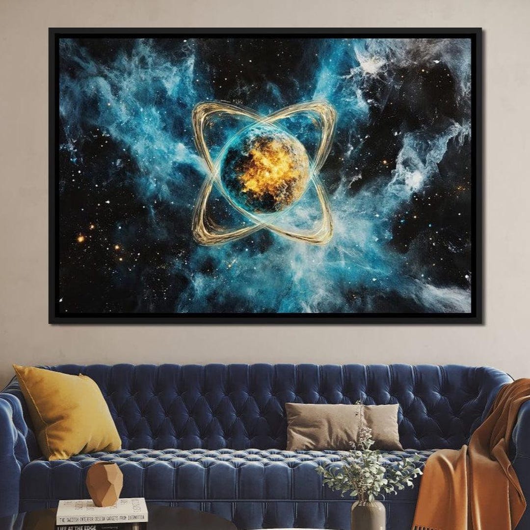 Celestial Fusion Symphony: Space Wall Art | Cosmic Home Decor ...