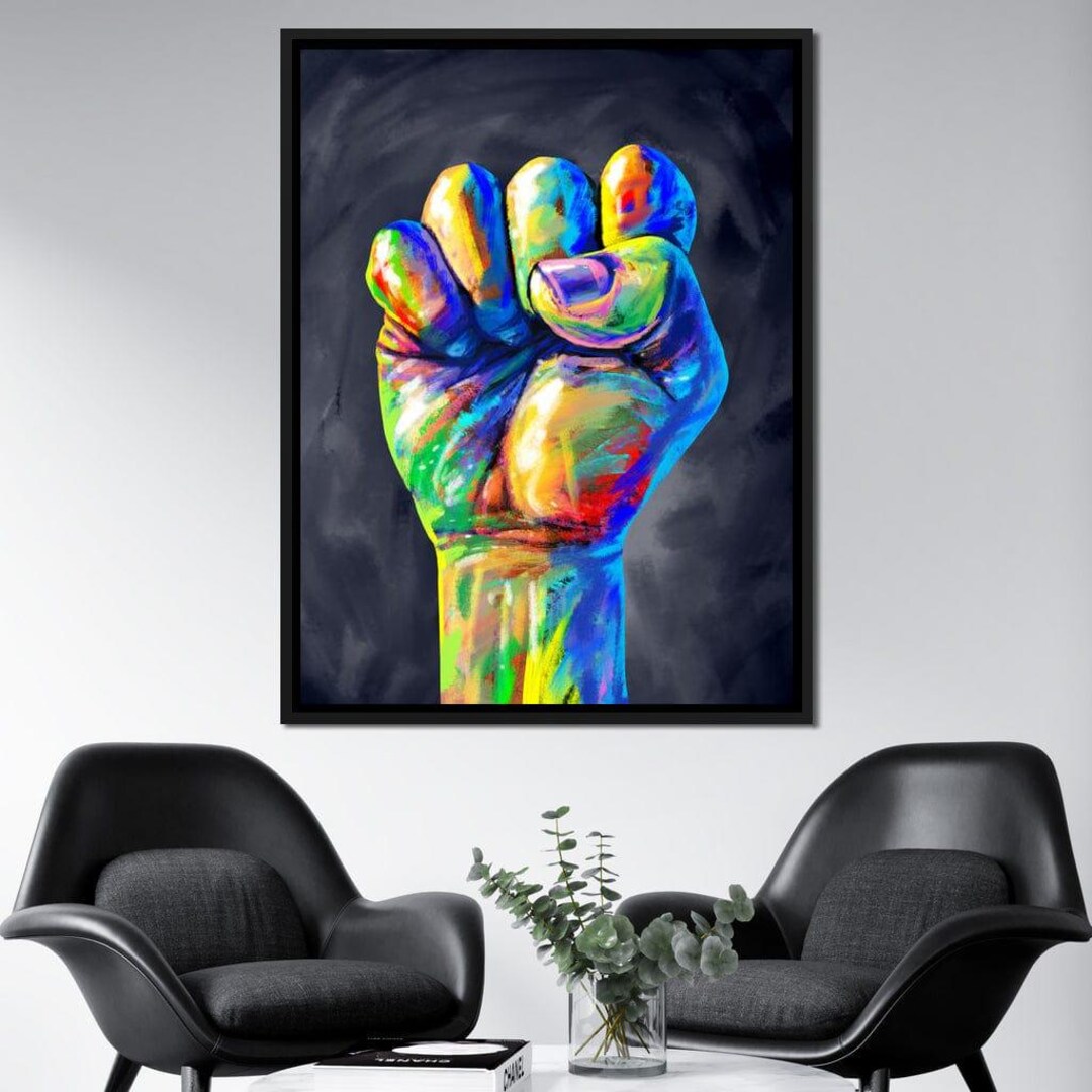 The Resistance: Powerful Fist Art | Colorful Empowerment Decor | Social ...