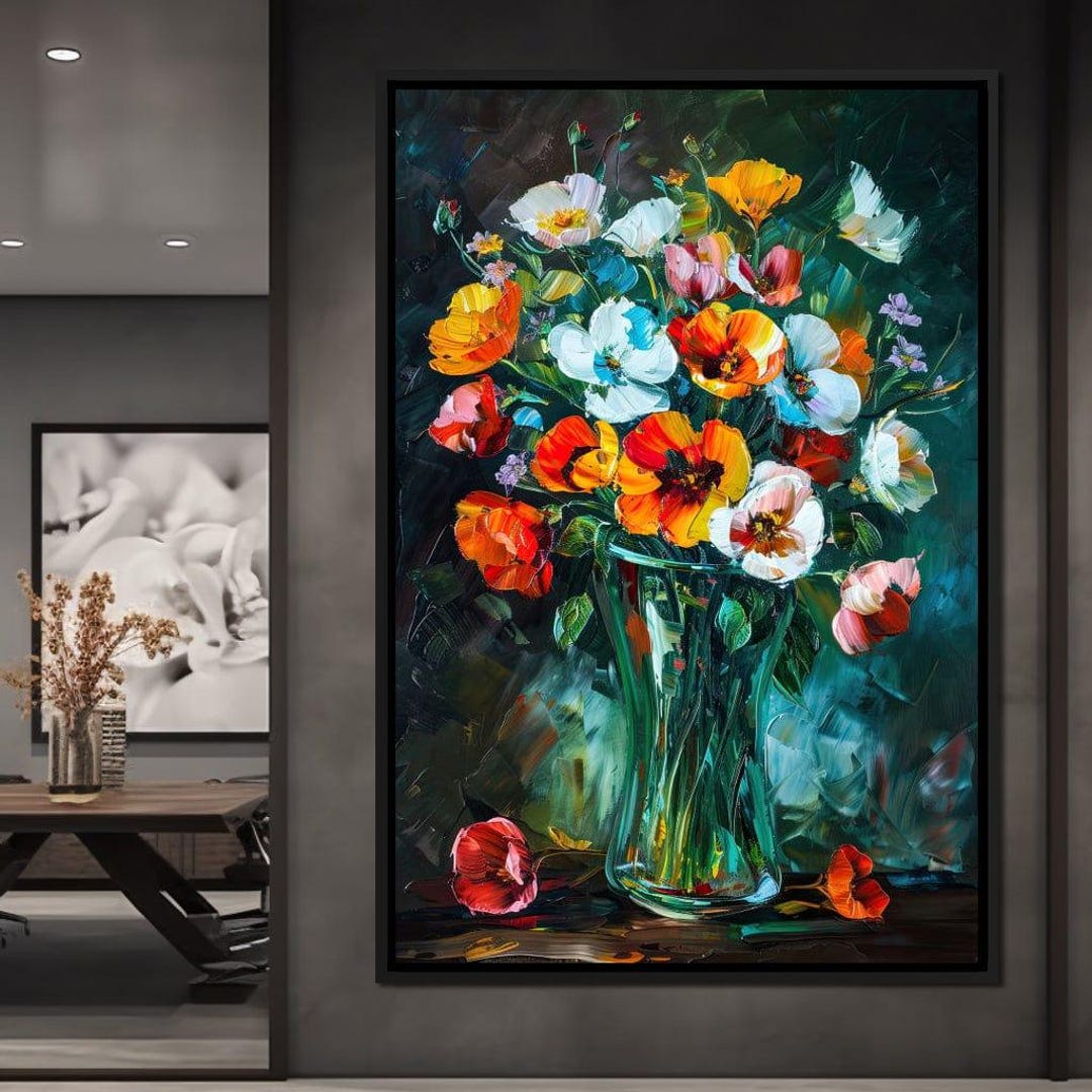 Fine Vibrant Petals: Colorful Floral Art | Abstract Flowers | Bright ...