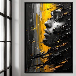 Sable Night Golden Dreams: Modern Wall Decor | Black and Gold Abstract ...