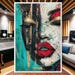 Golden Gaze Through Turmoil: Abstract Face Art | Bold Colors ...