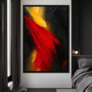 Fiery Fusion of Passion: Energetic Home Decor | Bold Abstract Art ...