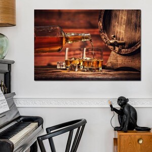 Whiskey Night: Whiskey Art | Bar Decor | Rustic Wall Art | Bourbon ...