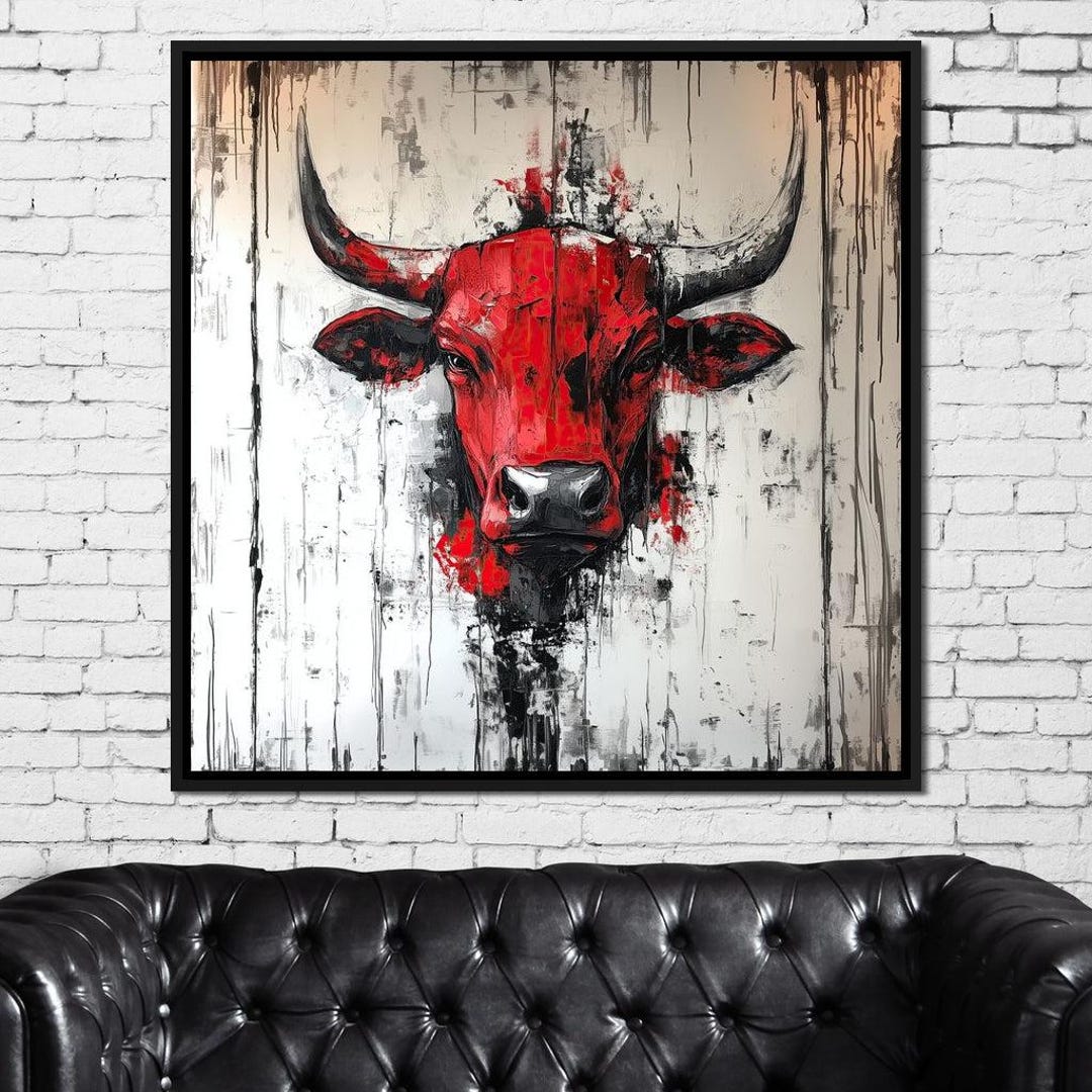 Bull Strength on Pallet Wood: Rustic Bull Wall Art | Farmhouse Decor ...