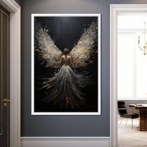 Mystic Symphony of the Cosmos: Ethereal Angelic Wall Art | Celestial ...