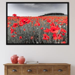 Flanders Fields: Poppy Field Art | Red Flower Nature Wall Art | Floral ...