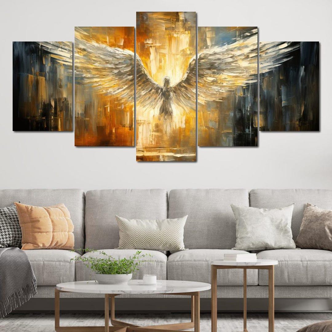 White Angel: Spiritual Decor | Ethereal Angelic Art | Modern Home Decor ...