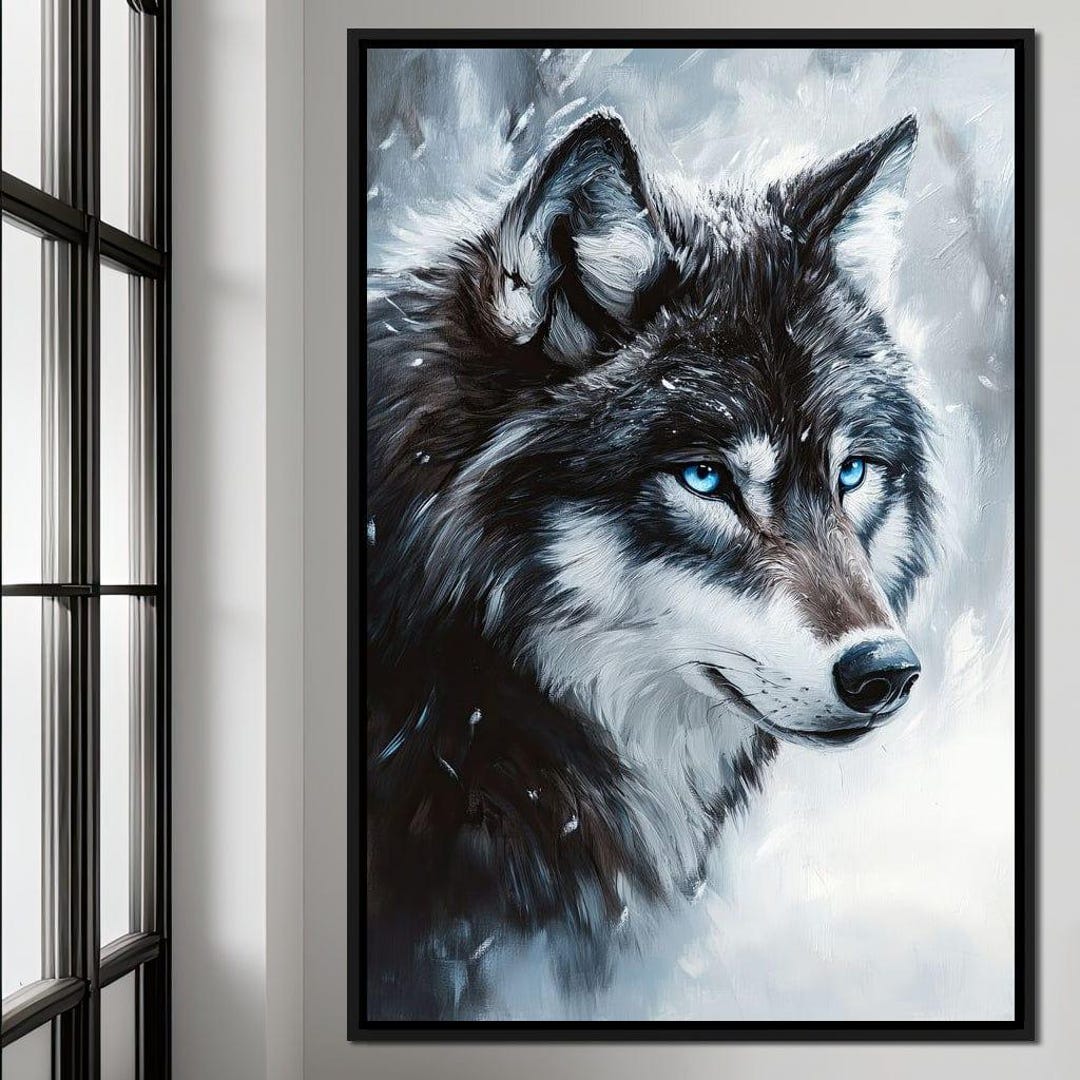Wolf of the Frost Lands: Winter Decor | Blue Eyed Wolf | Nature Home ...