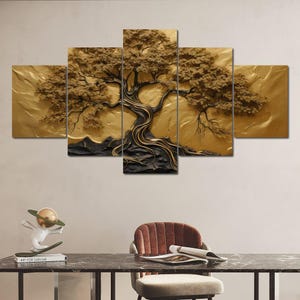 Golden Tree of Life: Gold Wall Art | Nature Home Decor | Spiritual ...