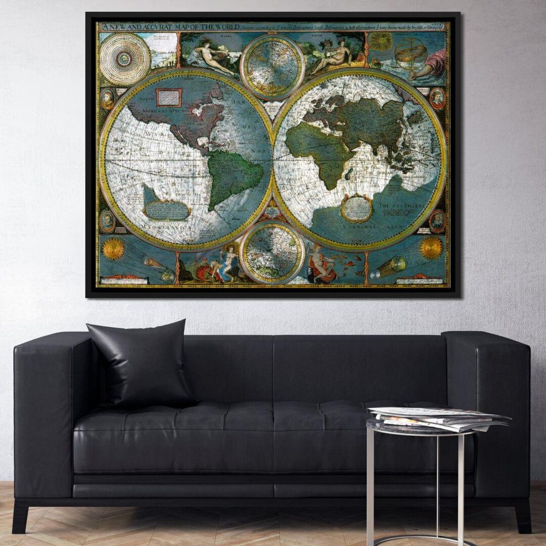 Ancient Historical Map of the World | Vintage Map Wall Art | Global ...