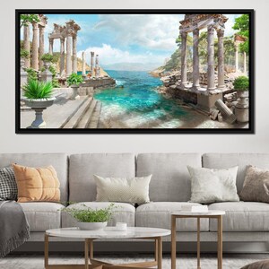 Ancient Greek Ruins: Historic Seaside Landscape | Classic Decor ...