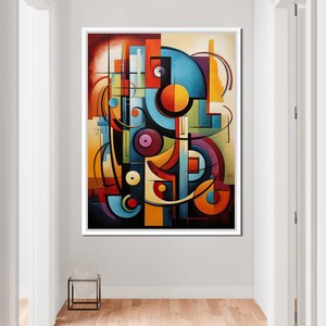 Mosaic of Colorful Cubism: Abstract Geometric Art | Vibrant Modern ...