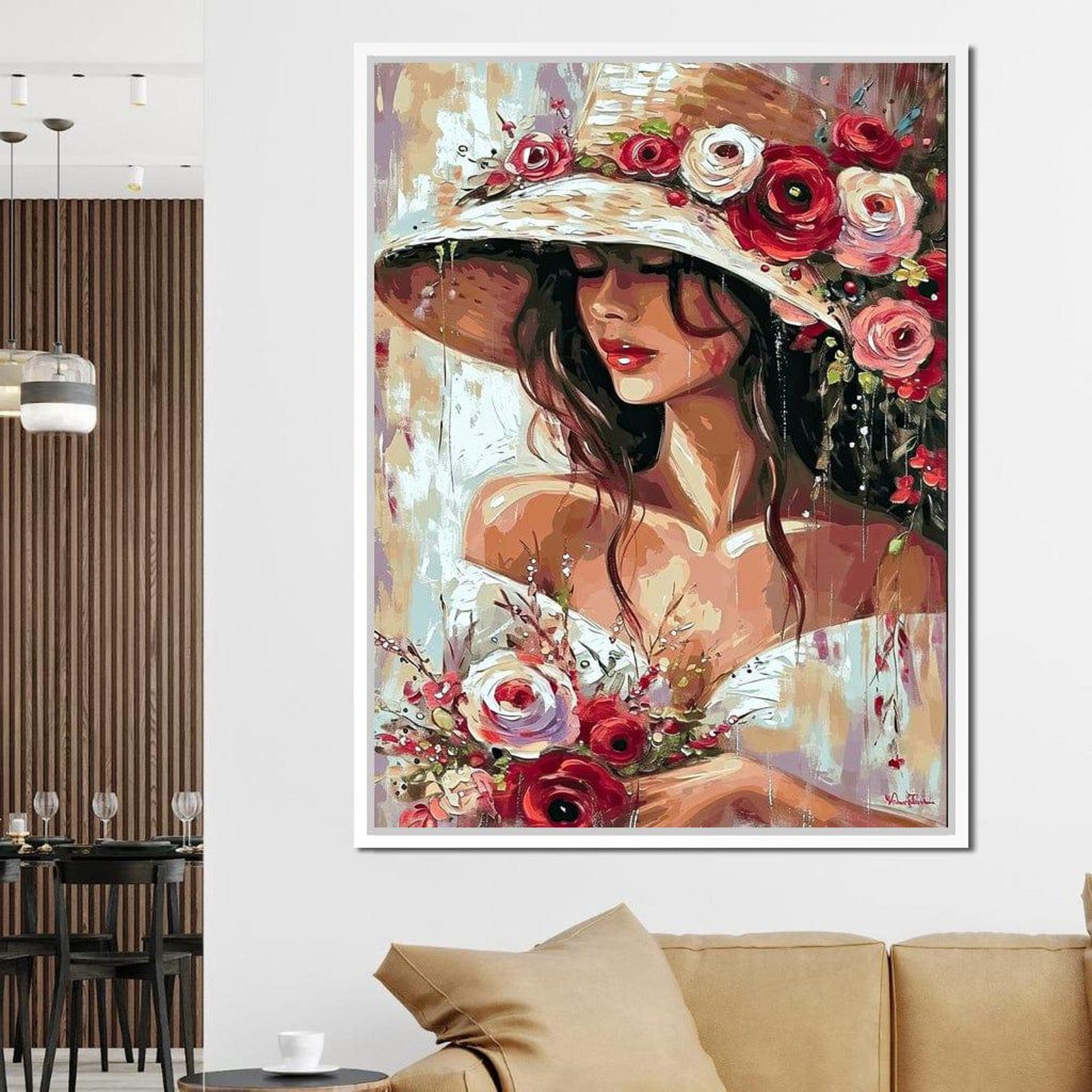 Blossom Shade Serenade: Romantic Art Print | Floral Hat | Feminine ...