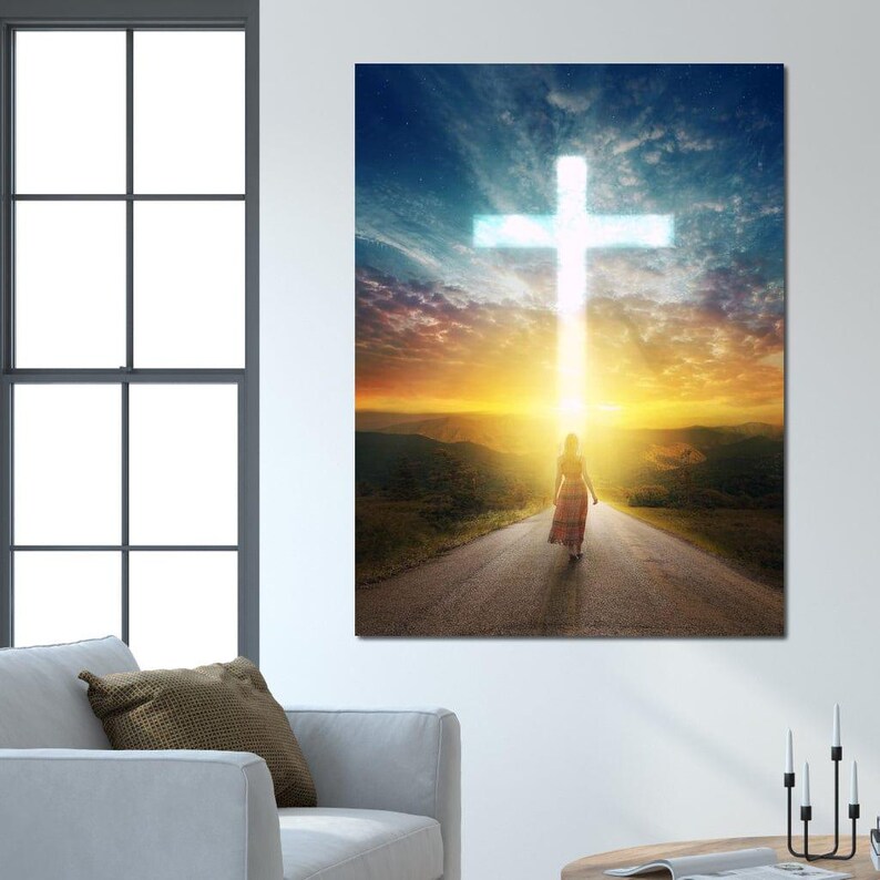Faith Road: Inspiring Christian Wall Art | Spiritual Decor | Sunset ...