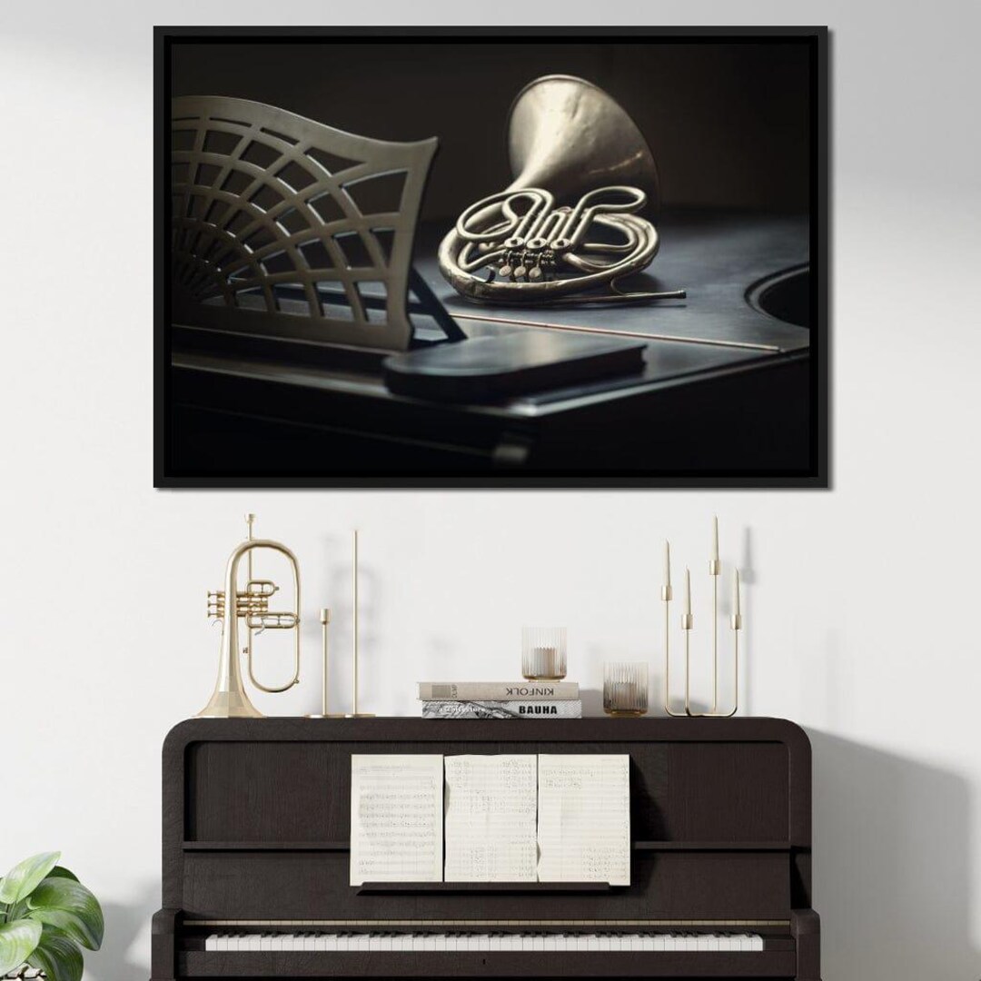 French Horn on the Grand Piano: Elegant Home Decor | Jazz, Classical ...